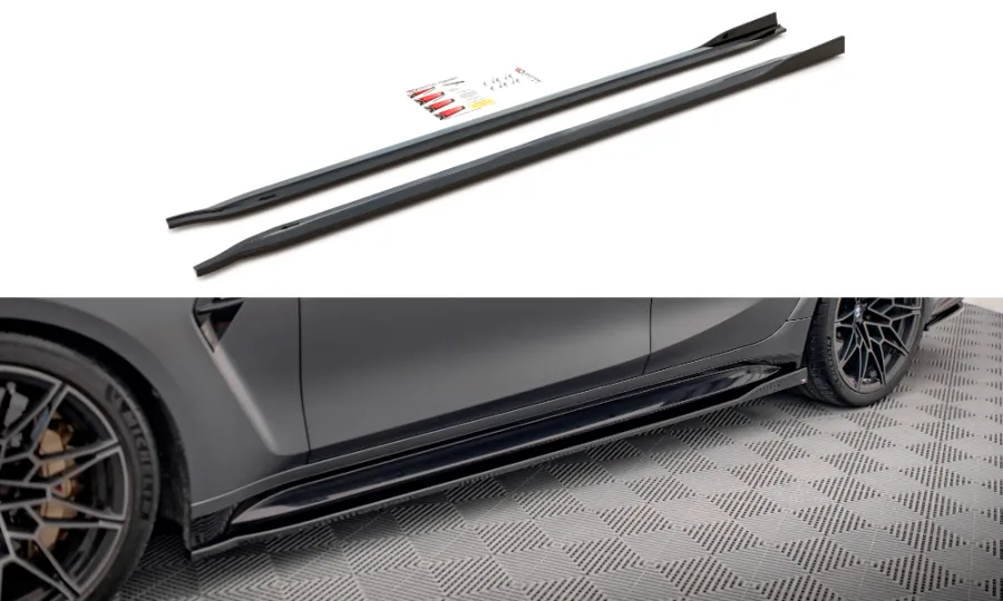 Maxton Design BMW M3 G80 2021-2024 M3 G81 2021-2024 Side Skirts Gloss Black