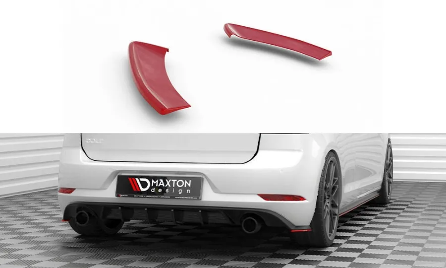 Maxton Design Bumper Flaps Volkswagen Golf Mk7.5 FL 2017-2020 GTI Red